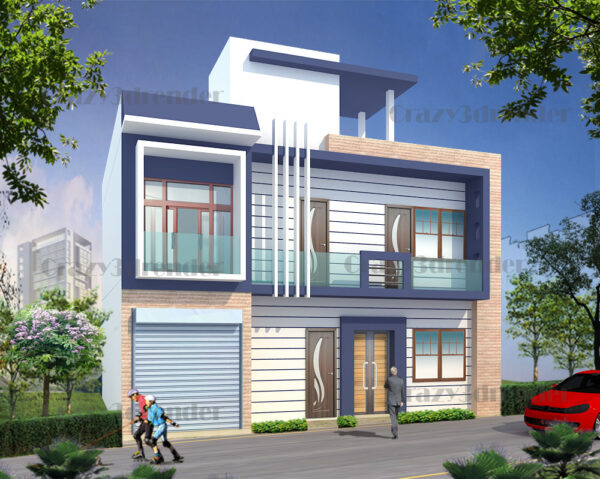 3D ELEVATION DESIGN VIEW 2 | crazy3Drender